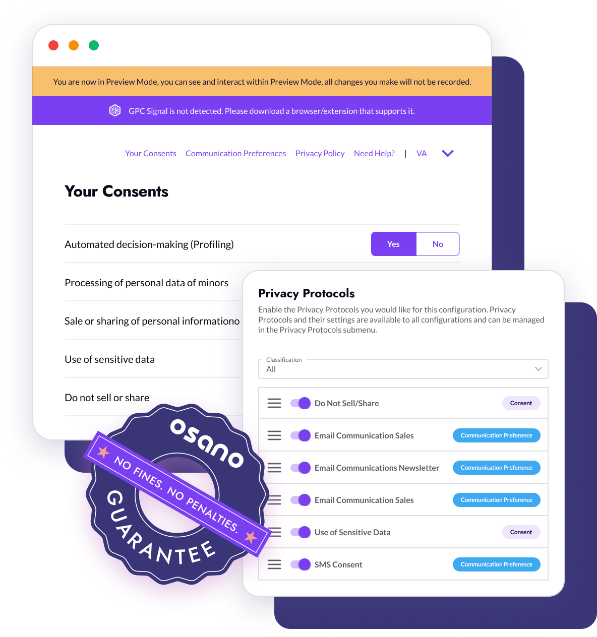 Unified Consent & Preference Hub by Osano | Osano